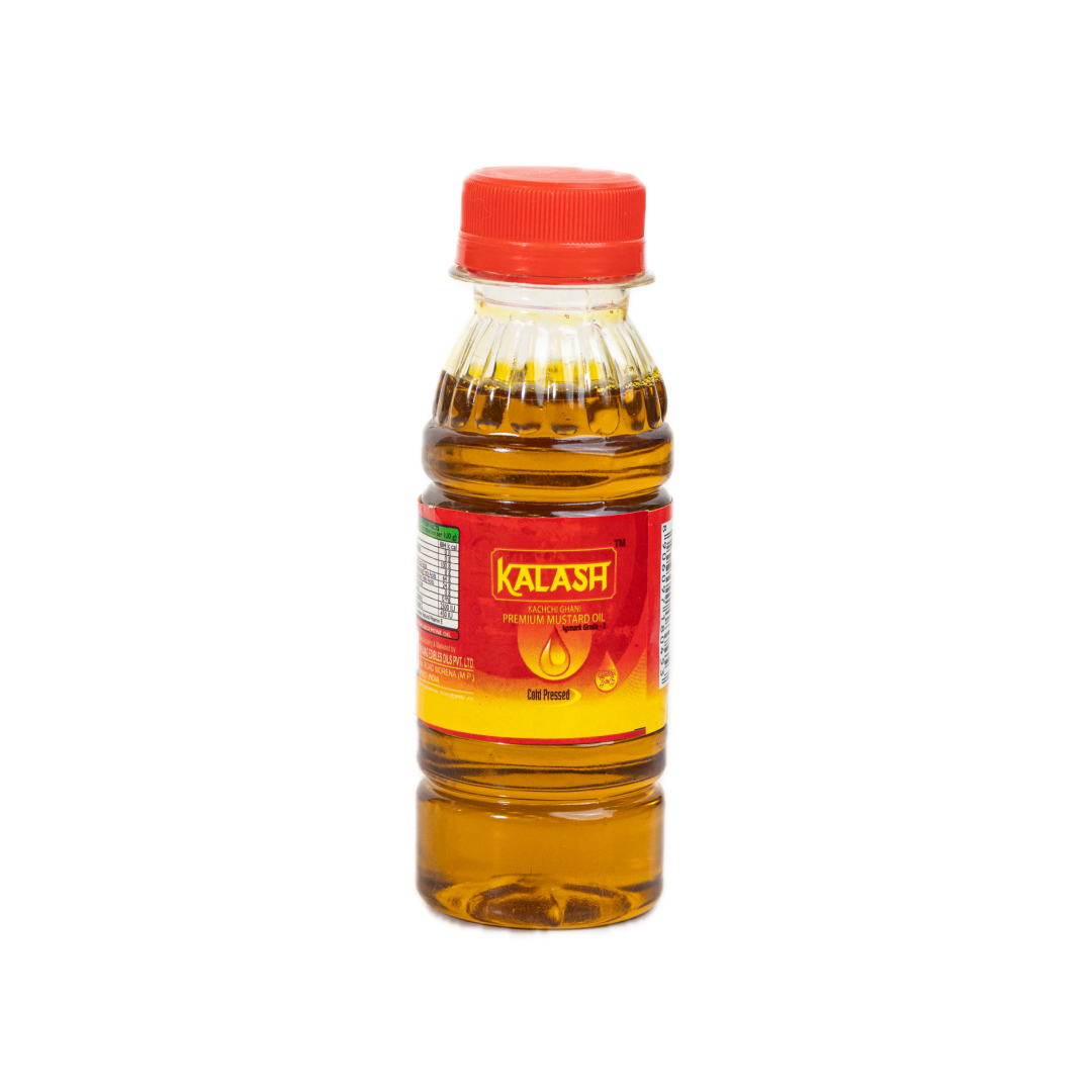 Kalash Kachi Ghani Pure Mustard Oil, 100ml PET Bottle – Kalash Oil